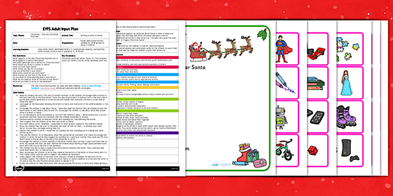 Writing a Letter to Santa | EYFS Resource Pack & Plan