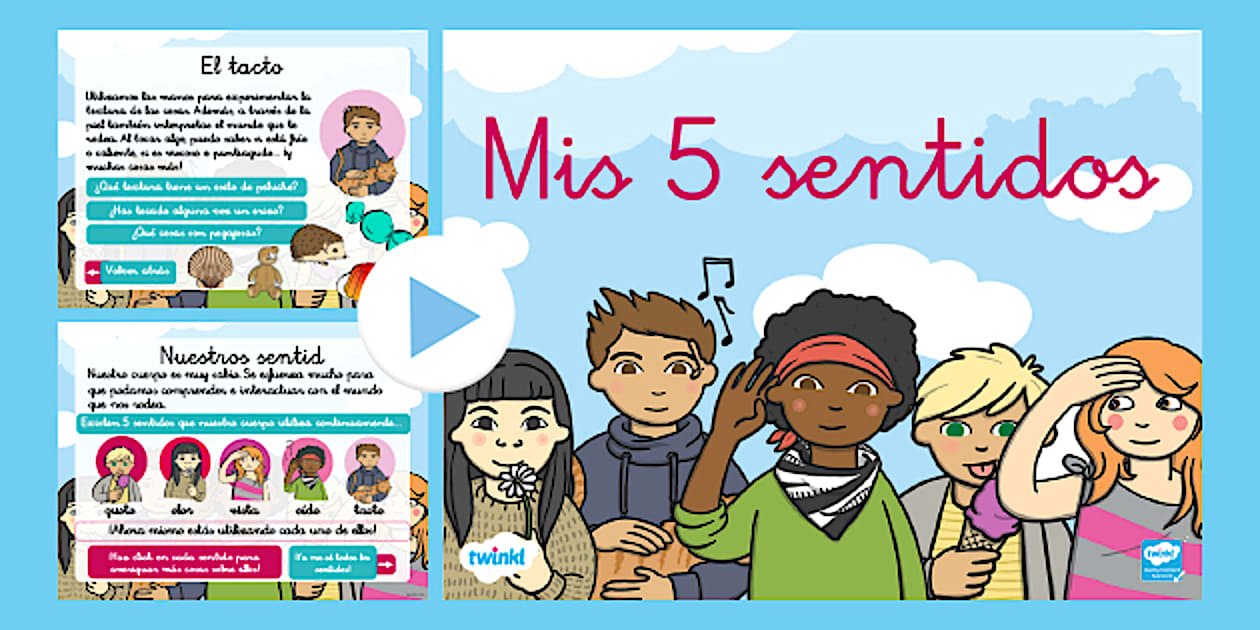 Presentación: Mis 5 sentidos - Twinkl