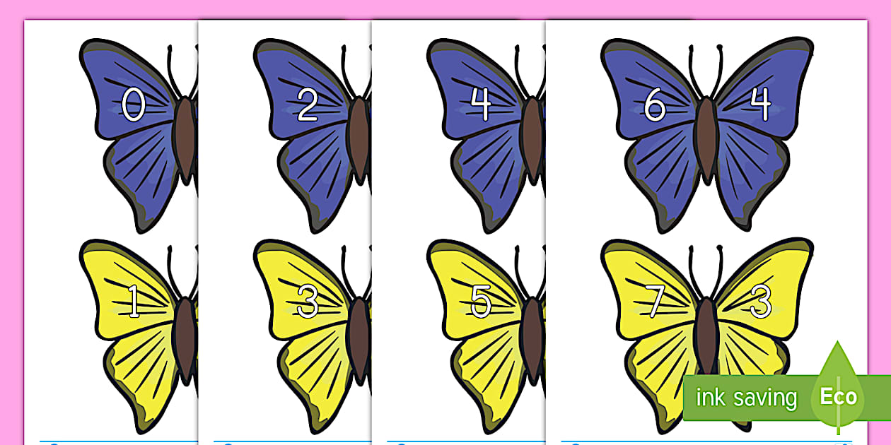 Number Bonds to 10 Butterflies Matching Cards Activity