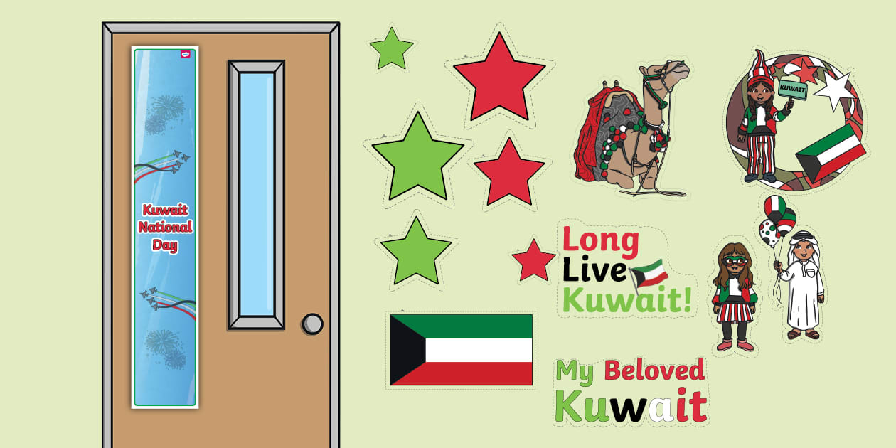 Kuwait National Day Door Decoration – Creative Classroom Activity