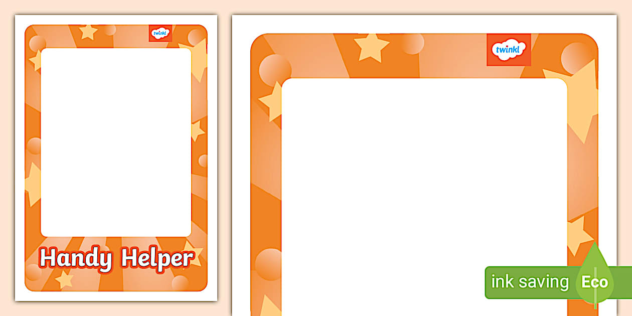 Handy Helper Display Poster (teacher made) - Twinkl