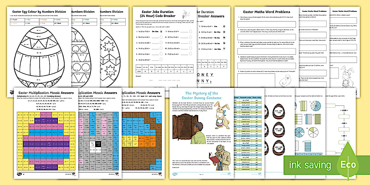 Easter KS2 Maths Activities - Home Learning Bumper Pack