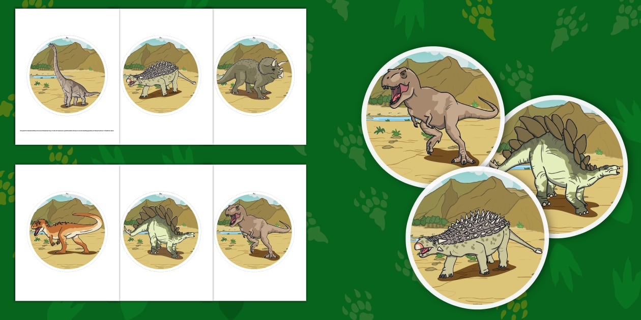 Découpages : Les dinosaures - Twinkl Affichages