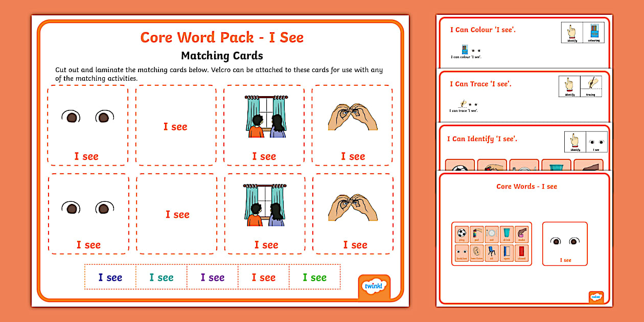 Core Word Pack - I See (teacher made) - Twinkl