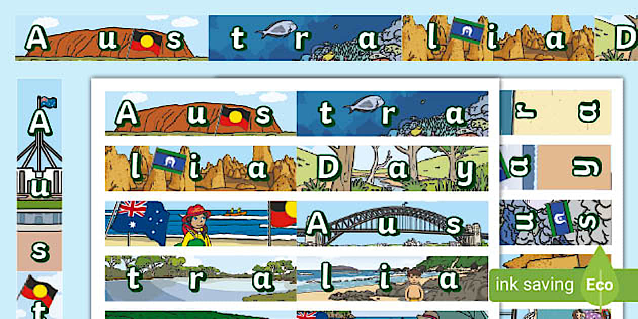 Australia Day Display Borders (professor feito) - Twinkl