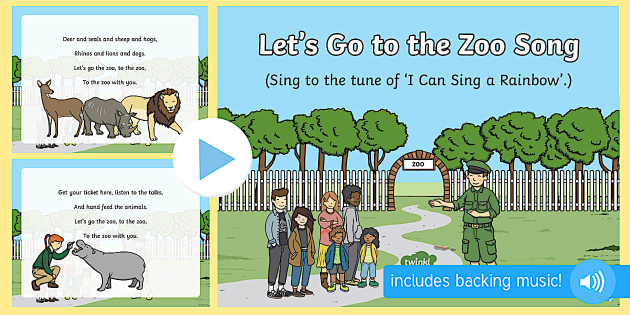Let's go to the Zoo Song PowerPoint (teacher made) - Twinkl