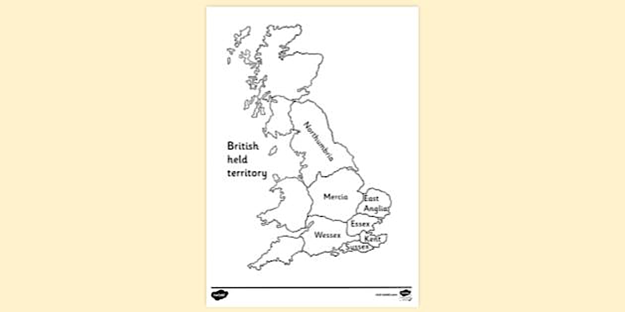 Kingdoms of AngloSaxon Britain Colouring | Colouring Sheets