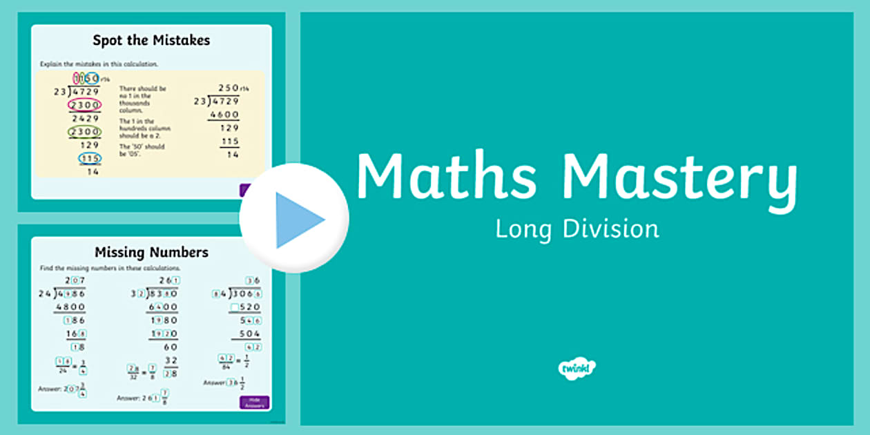 Maths Mastery PowerPoint - Twinkl