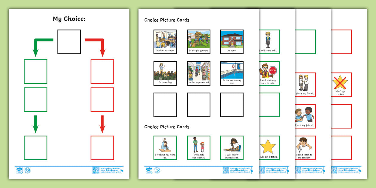 My Choices Classroom Management Chart - Twinkl
