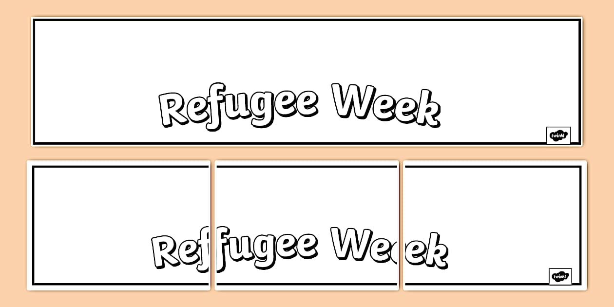Refugee Week Collaborative Drawing Display Banner - Twinkl