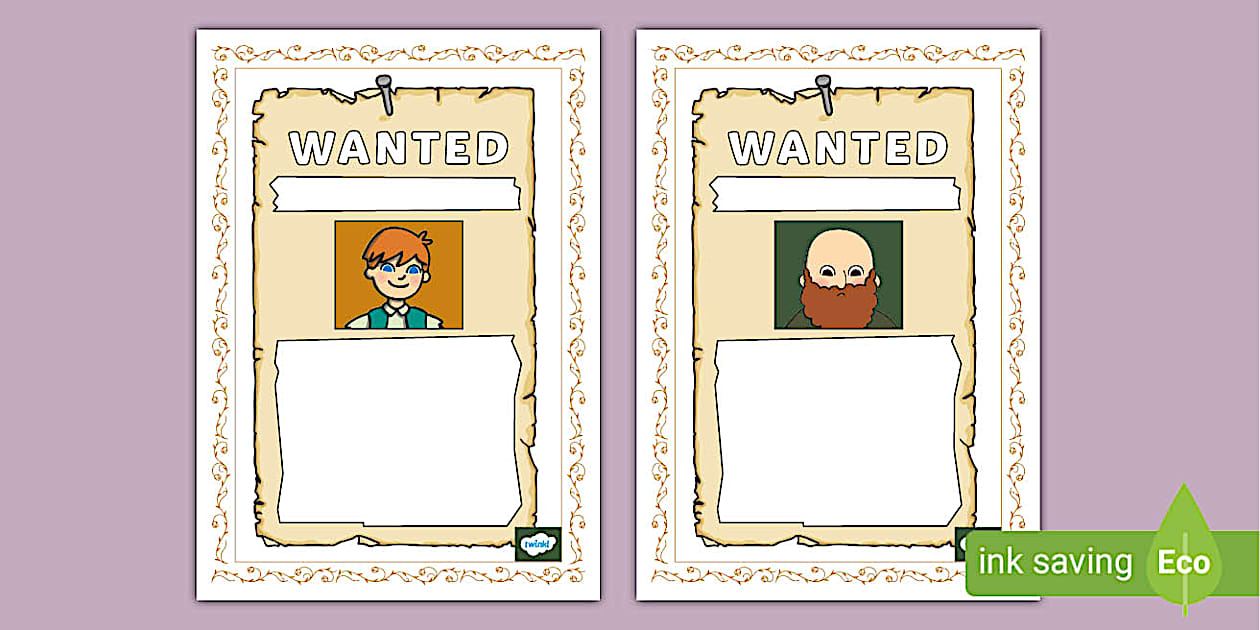 Editable Jack and the Beanstalk Wanted Posters - Twinkl