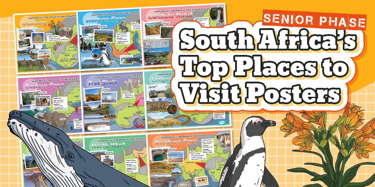 SP Geo - SA's Top Places to Visit - Posters (CAPS Aligned)