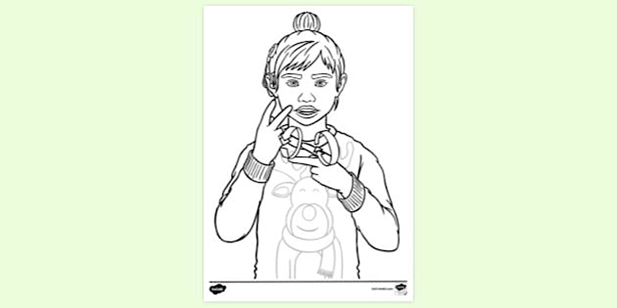 BSL Christmas Singing Colouring Sheet | Colouring Sheets
