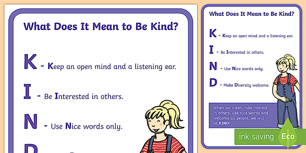 Kind Display Poster (teacher made) - Twinkl