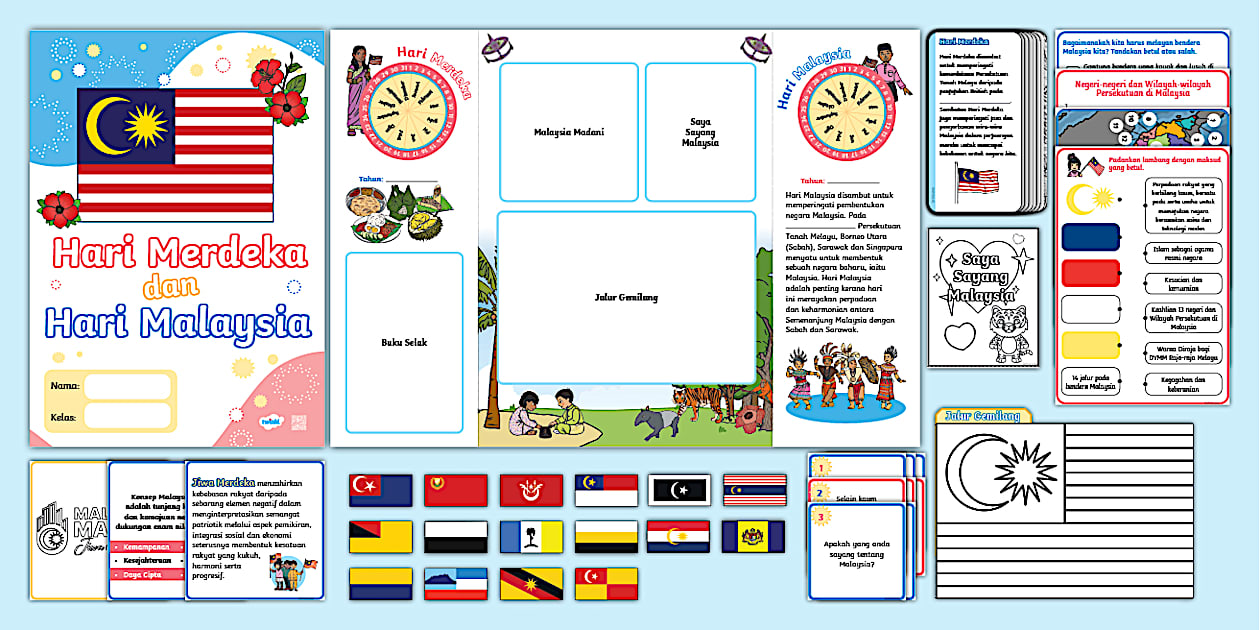 Contoh Lapbook Hari Merdeka dan Hari Malaysia (teacher made)