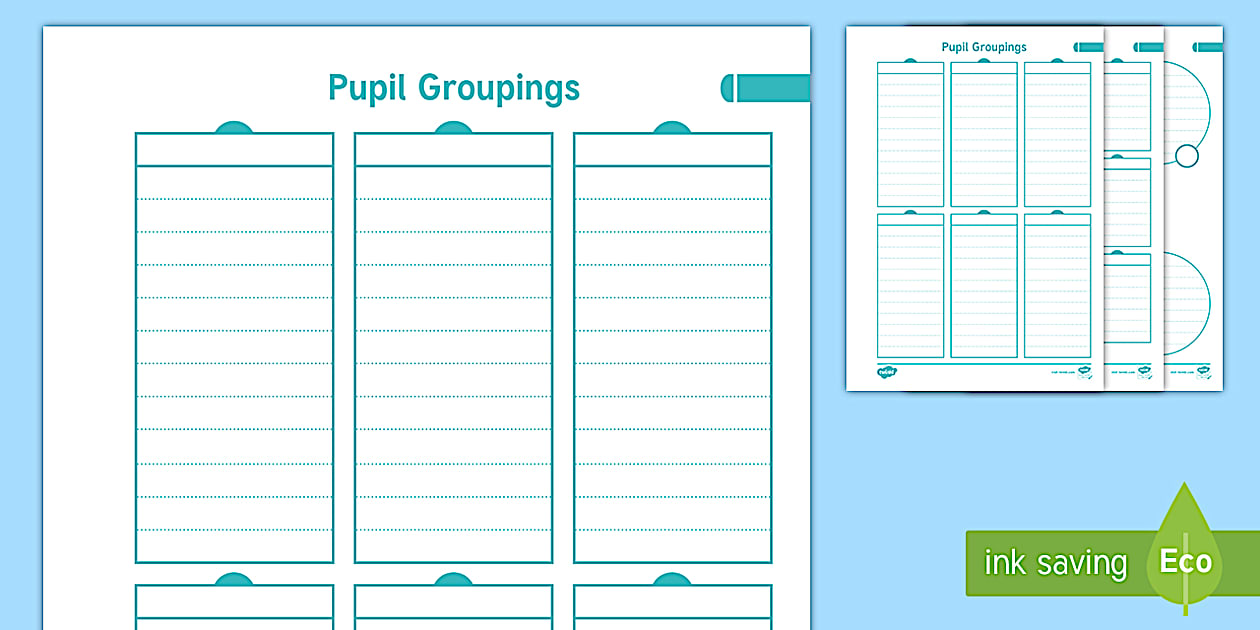 Editable Teacher Planner Pupil Groups Overview - Twinkl