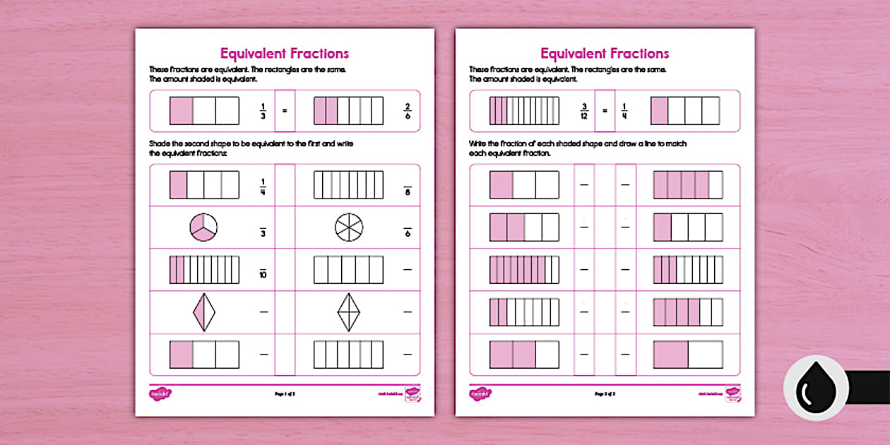 Equivalent Fractions Activity (teacher made) - Twinkl