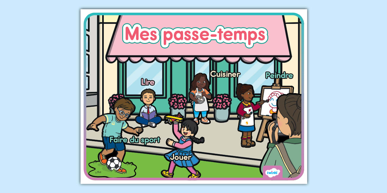 Affiche : Tout sur mes passe-temps (Teacher-Made) - Twinkl