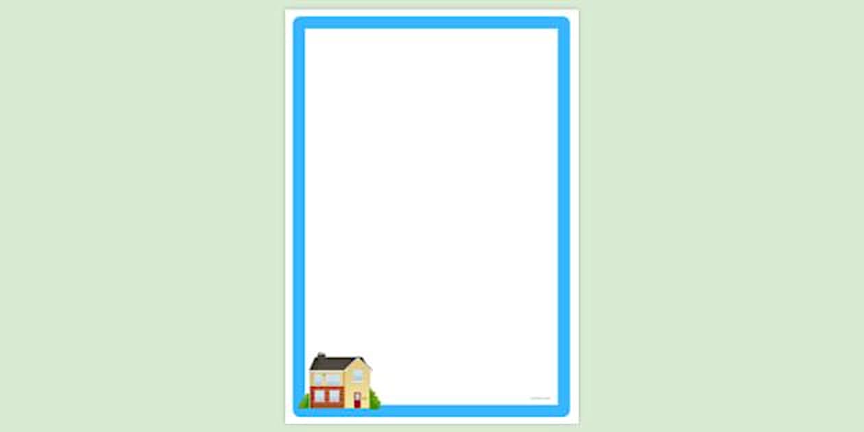 My Home Page Border | Page Borders | Twinkl (teacher made)