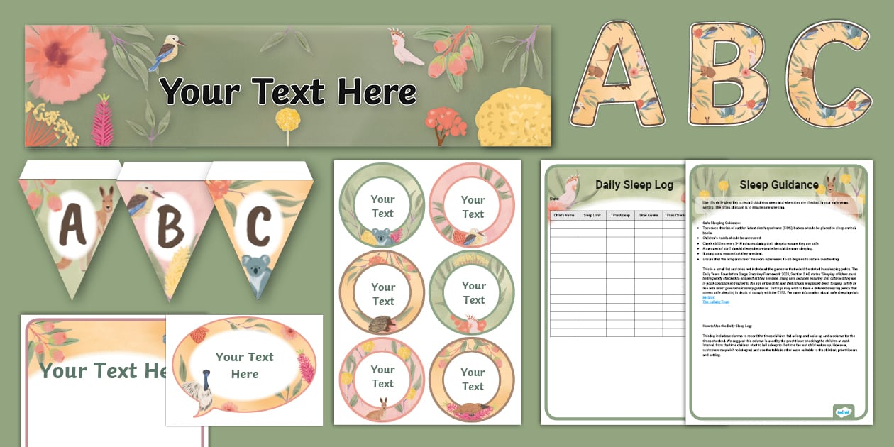 Home Among the Gum Trees Nursery Setting Display Pack