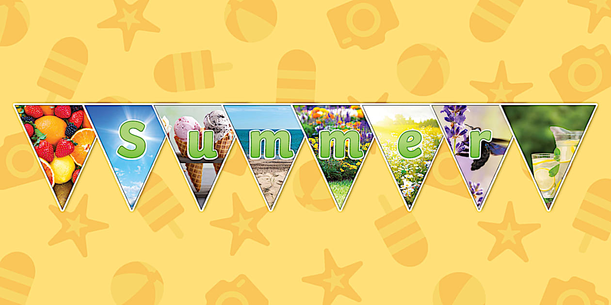 Summer Photo Display Bunting (Teacher-Made) - Twinkl