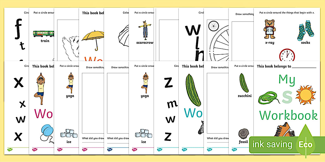 *My Letter 's-z' Booklet (K1)* (teacher made) - Twinkl