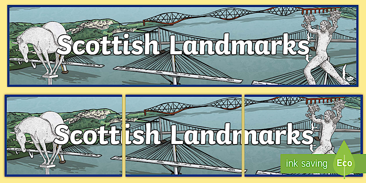 Scottish Landmarks Display Banner (teacher made) - Twinkl