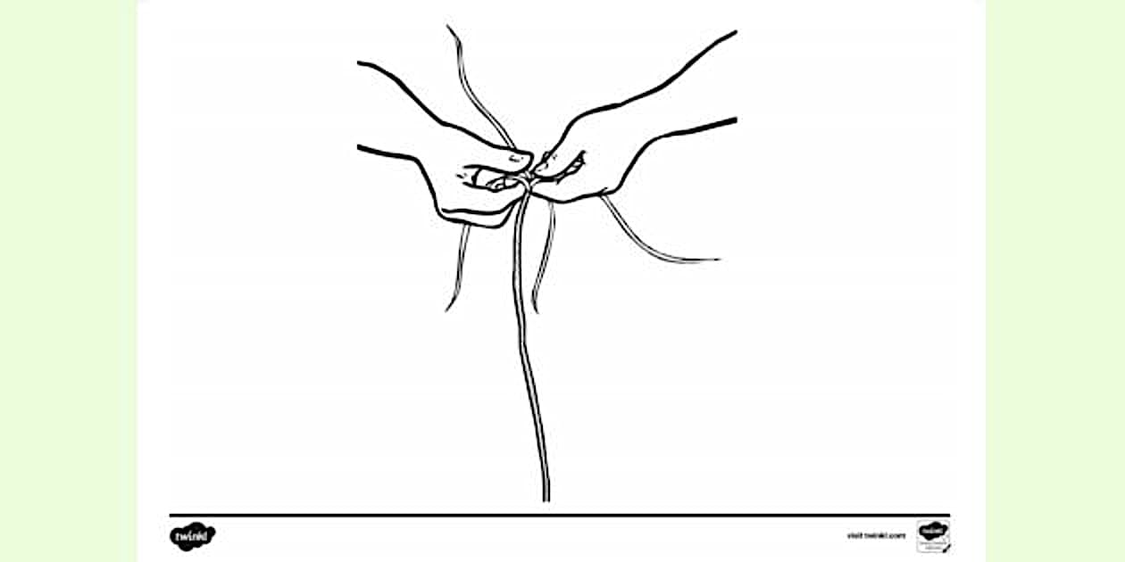Weaving Flax Rope Colouring Sheet (teacher made) - Twinkl
