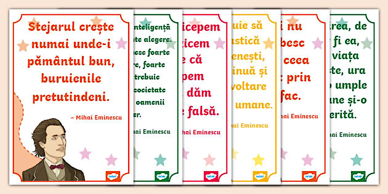 Citate de Mihai Eminescu – Planșe (creat de profesori)