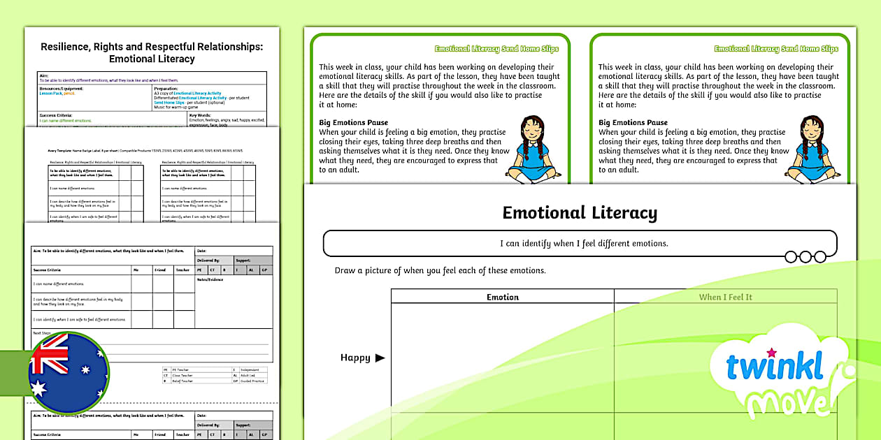 Year 1 RRRR Emotional Literacy Lesson Pack