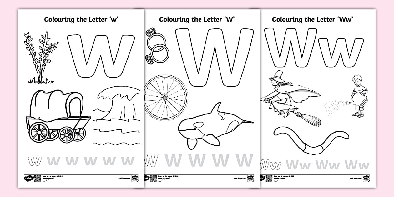 Letter W Colouring Pages | Parent Home Learning Resource