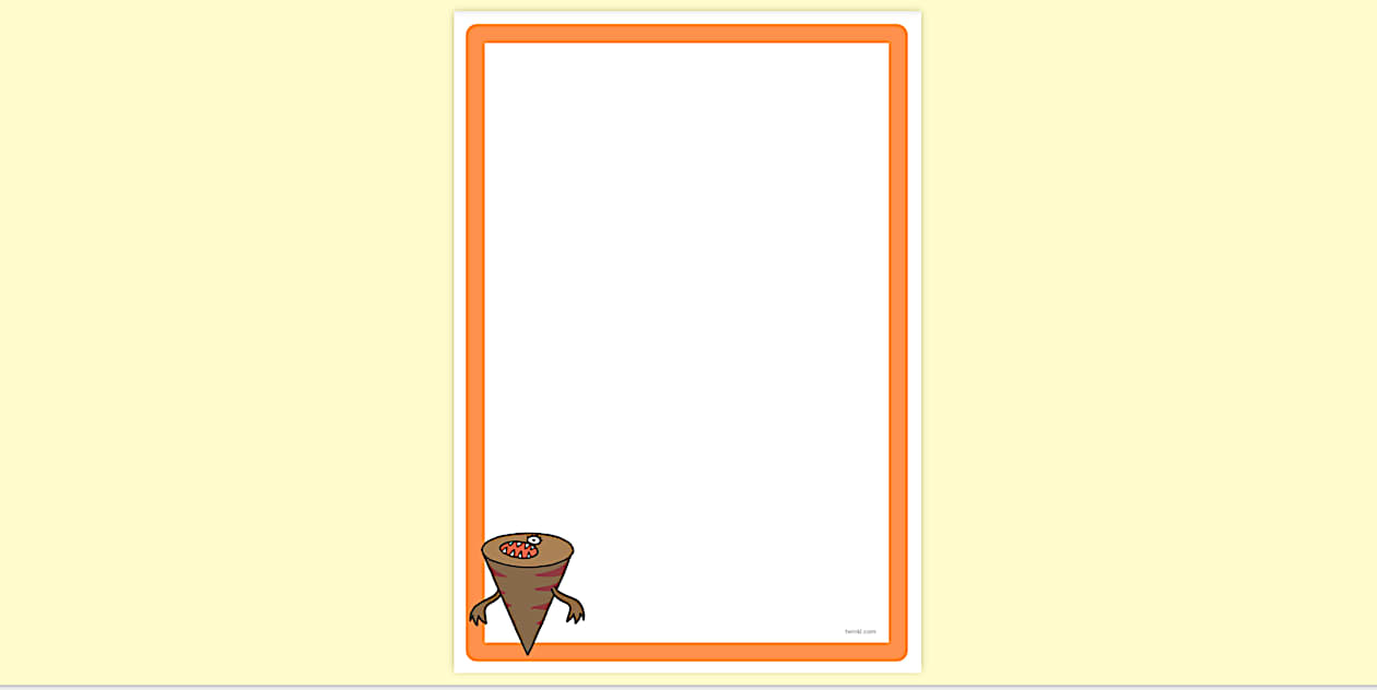 Cone Alien Page Border | Page Borders | Twinkl - Twinkl
