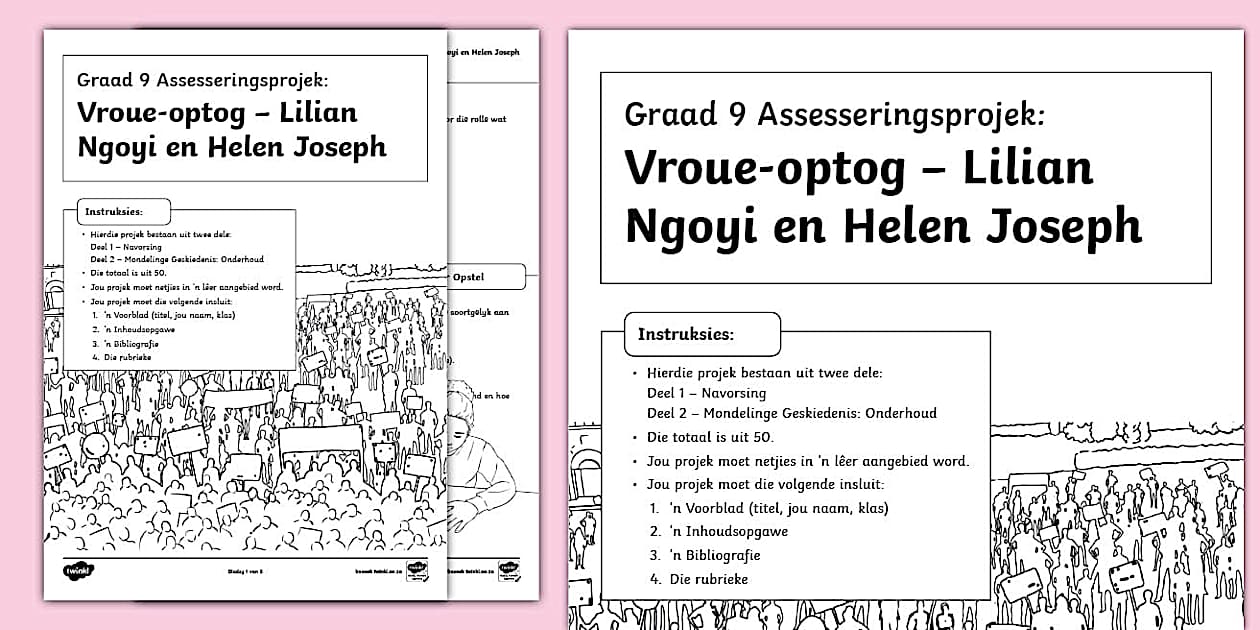 Graad 9 Geskiedenis: Kwartaal 3: Navorsingsprojek - Twinkl