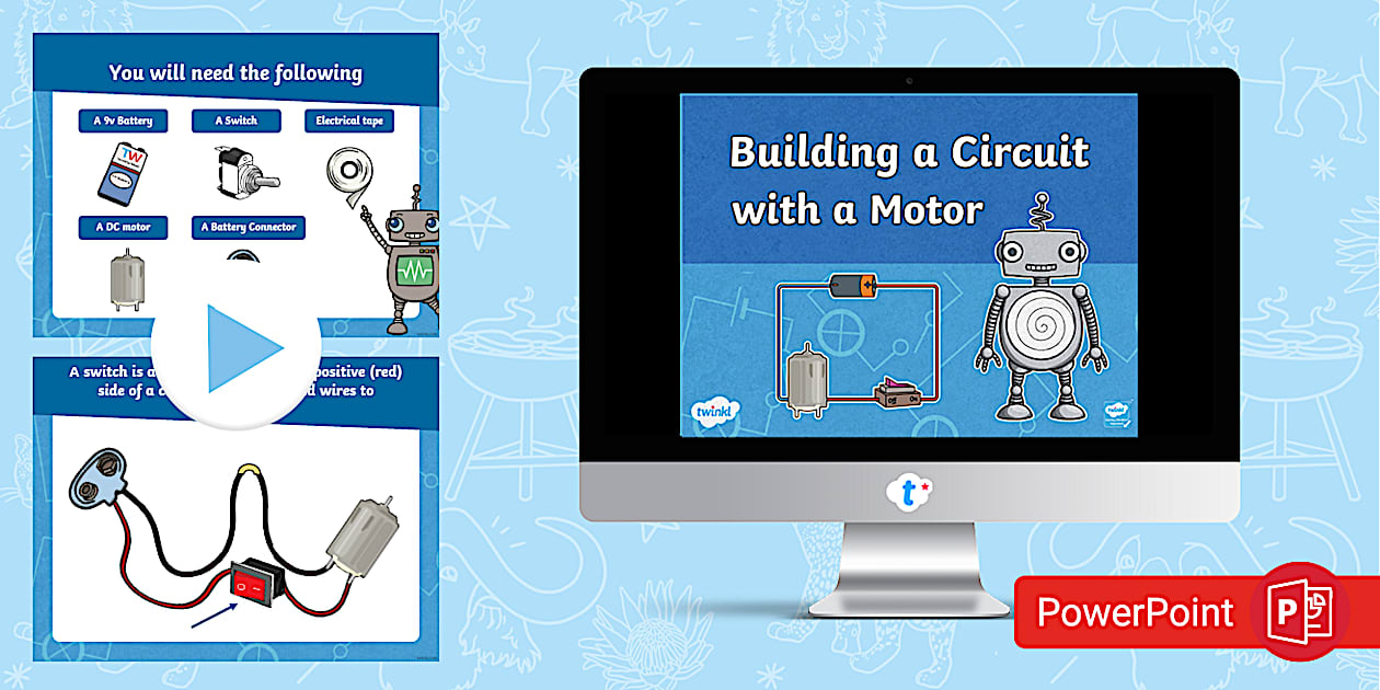 Robotics and Coding - Circuit with a DC Motor PowerPoint
