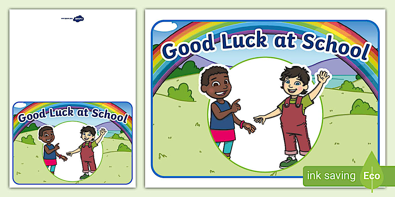 Good Luck at School Card (Teacher-Made) - Twinkl