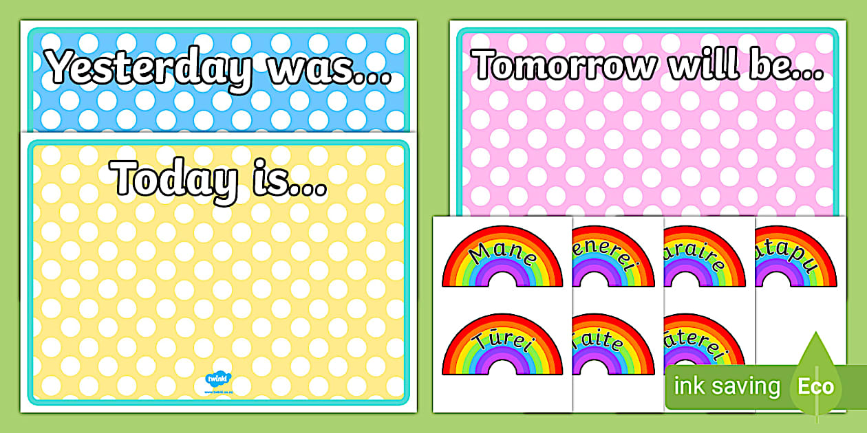 Yesterday Was, Today Is, Tomorrow Will Be Display Poster Pack - Māori ...