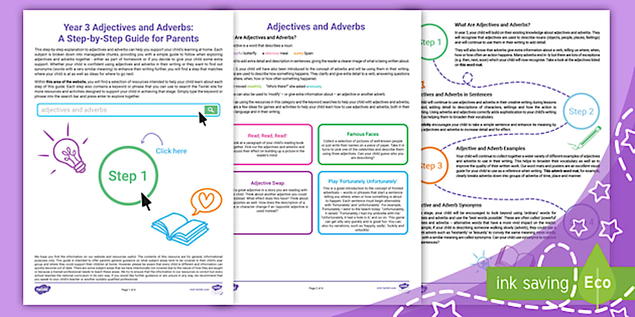 Year 3 Adjectives and Adverbs: A Step-by-Step Guide Parents