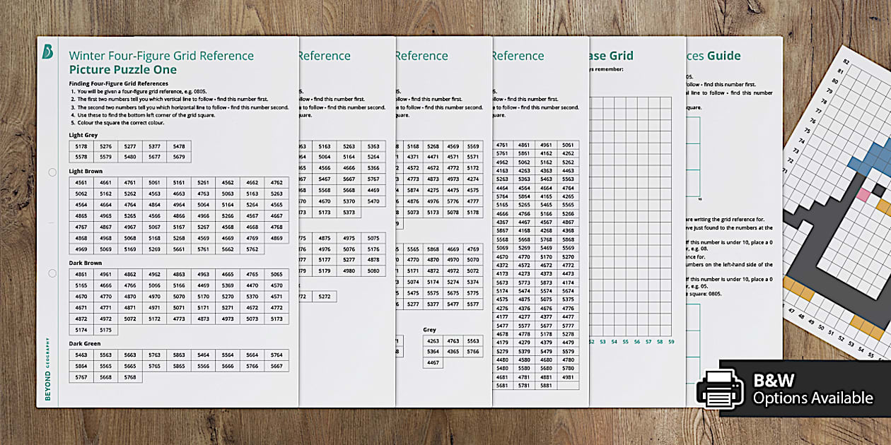 Winter Grid references Activities | Beyond Geography
