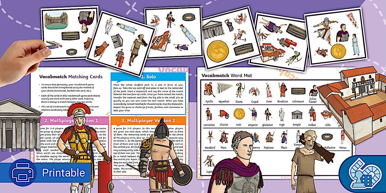 The Roman Empire Card Game for History National Curriculum