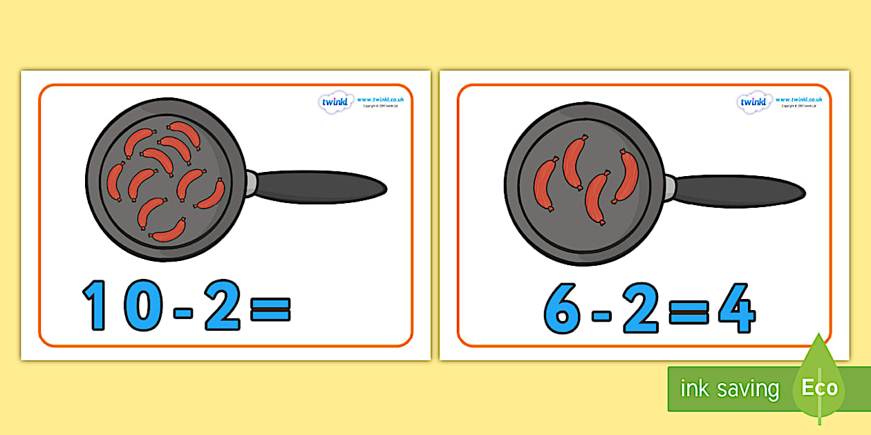 10 Fat Sausages Counting Cards - ESL Counting Cards - Twinkl