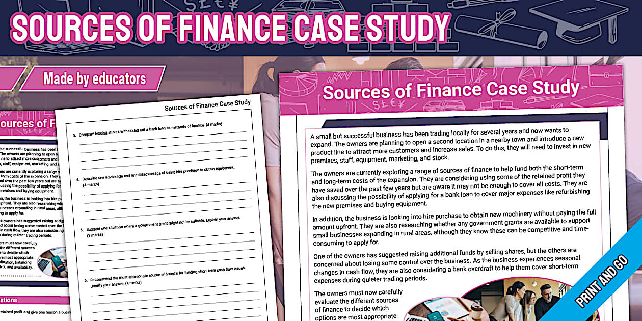 Sources of Finance Case Study
