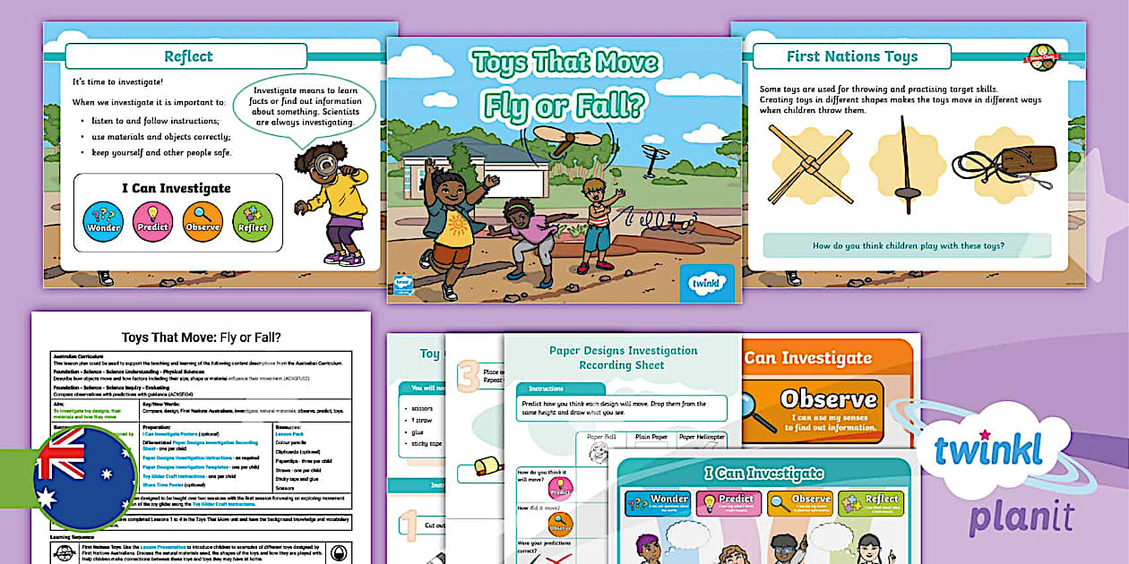 Foundation Science Toys That Move Lesson 5 Fly or Fall?