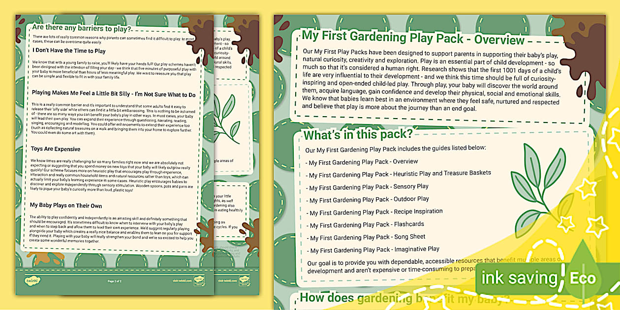 My First Gardening Play Pack - Overview (teacher made)
