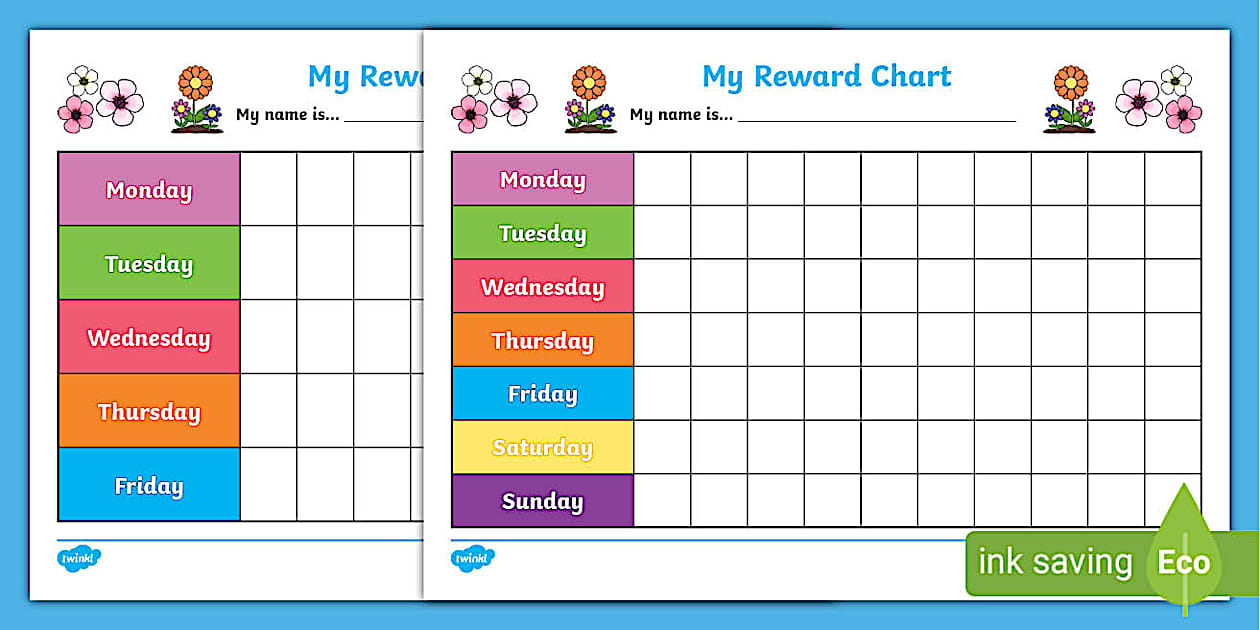 👉 My Reward Chart (Flowers) (teacher made) - Twinkl