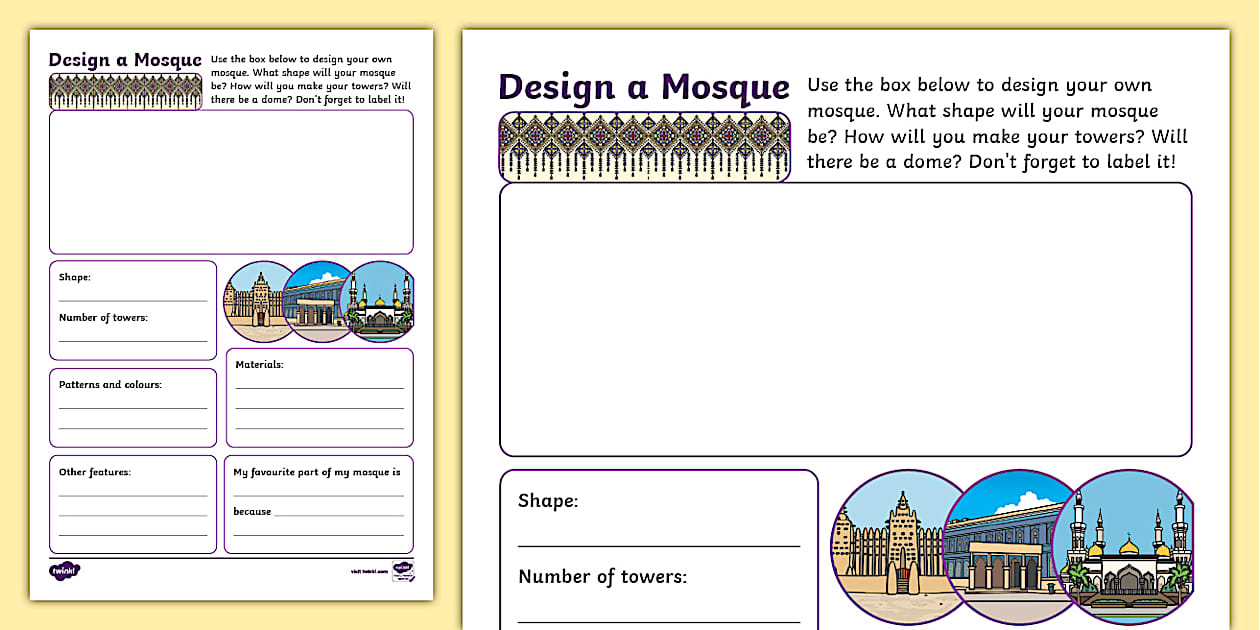 Design a Junk Model Mosque (teacher made) - Twinkl