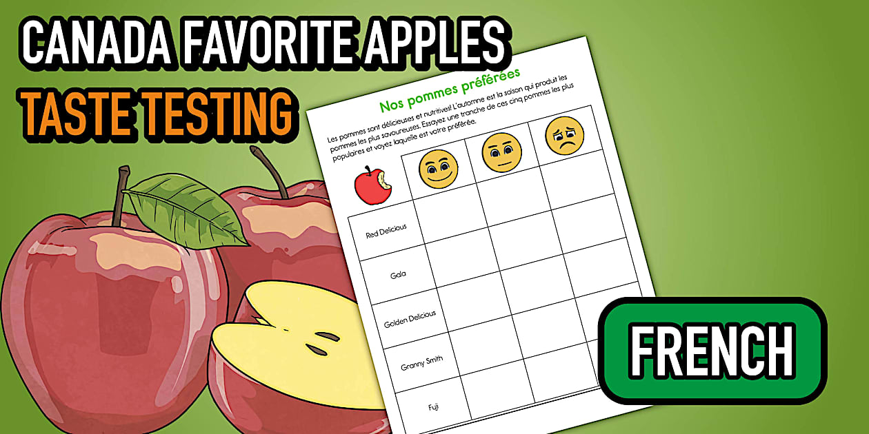Canada Favorite Apples Taste Testing Activity French