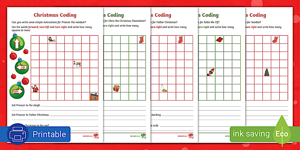 Robotics and Coding - Coding Resource Pack: Christmas