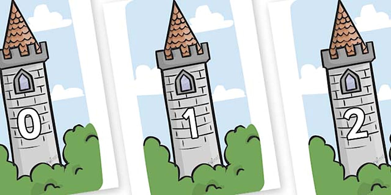 Numbers 0-100 on Towers (Teacher-Made) - Twinkl