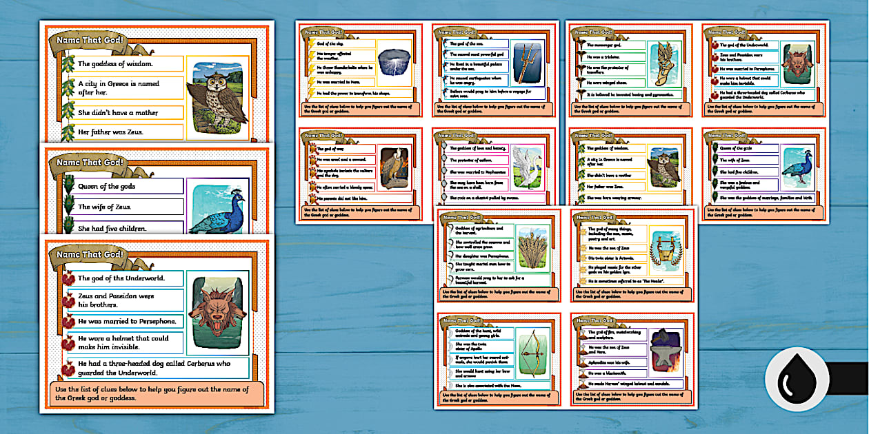 Greek Gods Challenge Cards (teacher made) - Twinkl