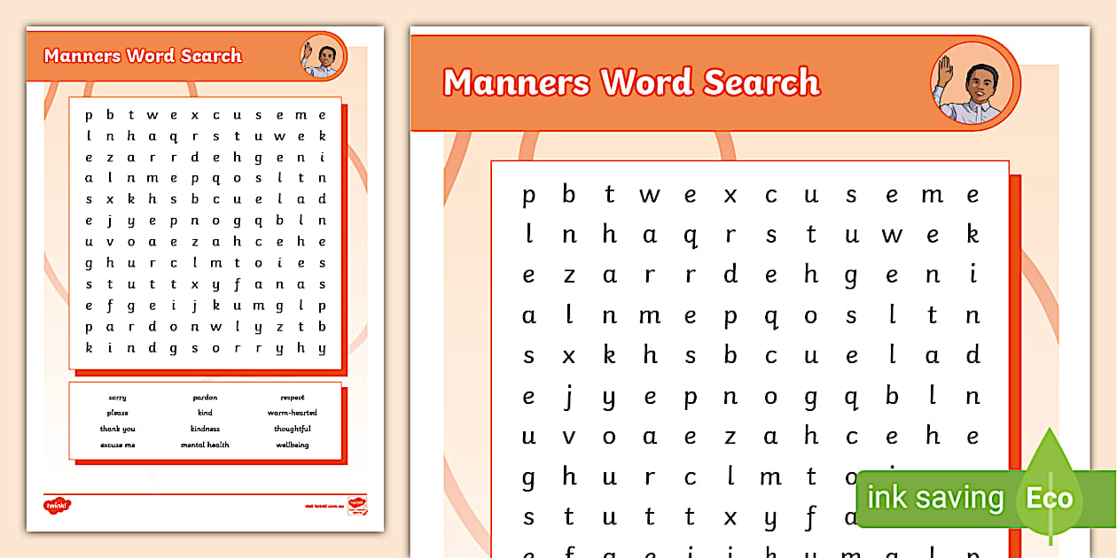 Manners Word Search 5-6 (teacher made) - Twinkl